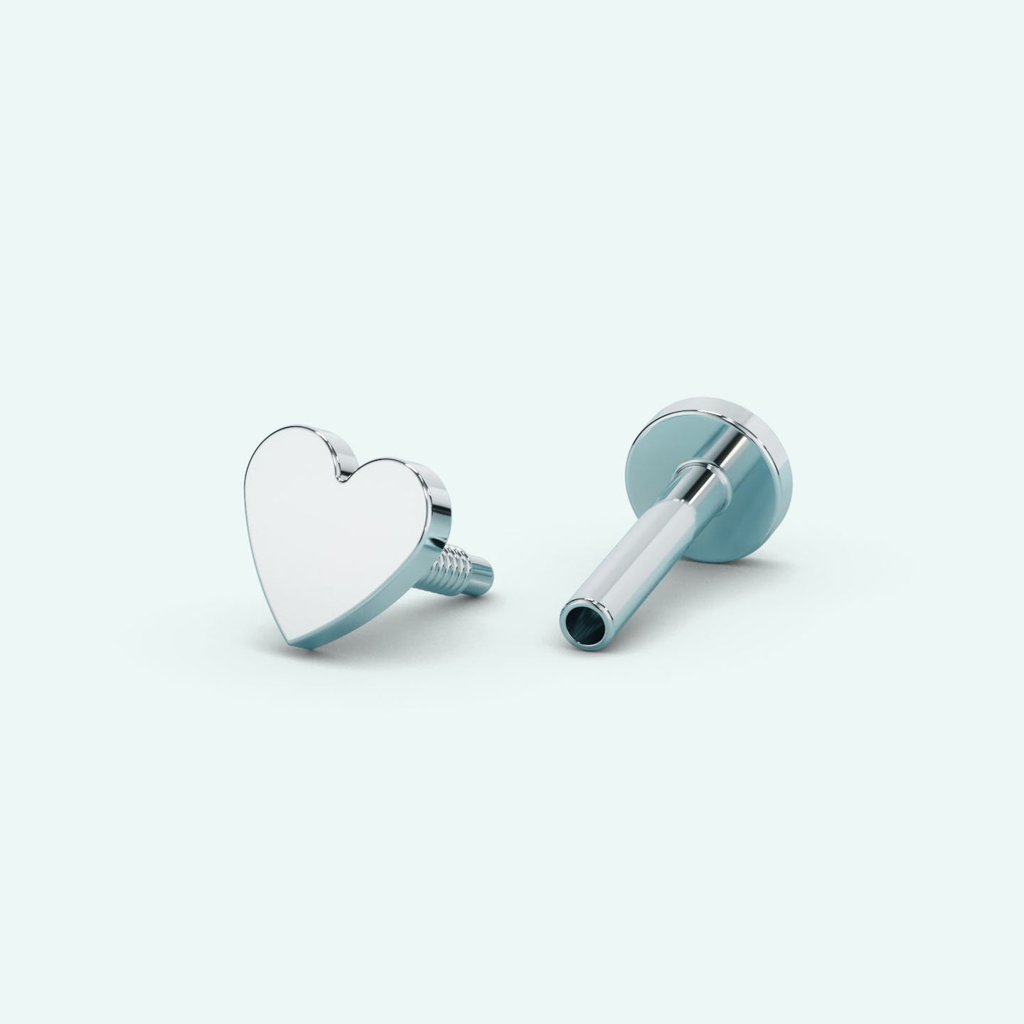 Heart Flat Back Earring 🩶 STUDIOCULT | Shop Now ↯