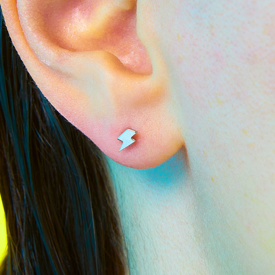 Bolt Flat Back Earring ⚡ STUDIOCULT | Shop Now ↯